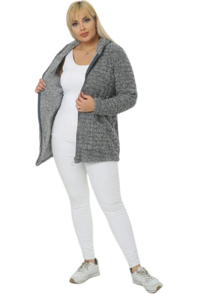 Günay Fierte Kadın Büyük Beden Mont ART2710 Polar Kapüşon Fermuar Kapama Günay Fierte Kadın Büyük Beden Mont ART2710 Polar Kapüşon Fermuar Kapama