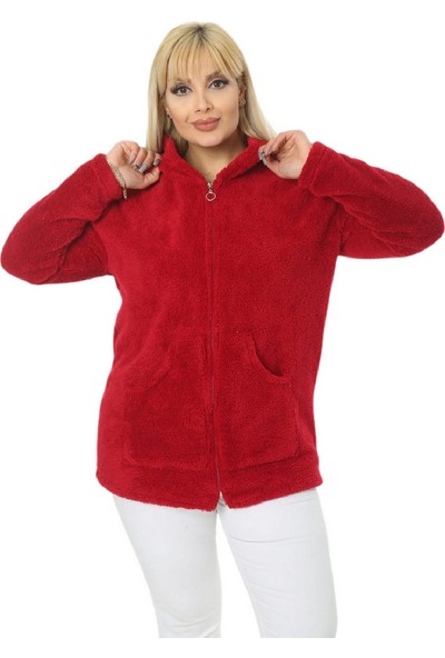 Günay Fierte Kadın Büyük Beden Mont ART2710 Polar Kapüşon Fermuar Kapama Günay Fierte Kadın Büyük Beden Mont ART2710 Polar Kapüşon Fermuar Kapama