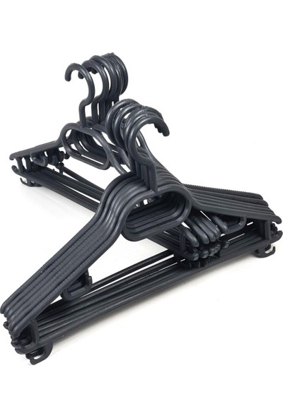 Binbirreyon Kalın Elbise Askısı 6 Adet Kalın Kaban Mont Askısı Kırılmaz Siyah DE099 Binbirreyon Kalın Elbise Askısı 6 Adet Kalın Kaban Mont Askısı Kırılmaz Siyah DE099