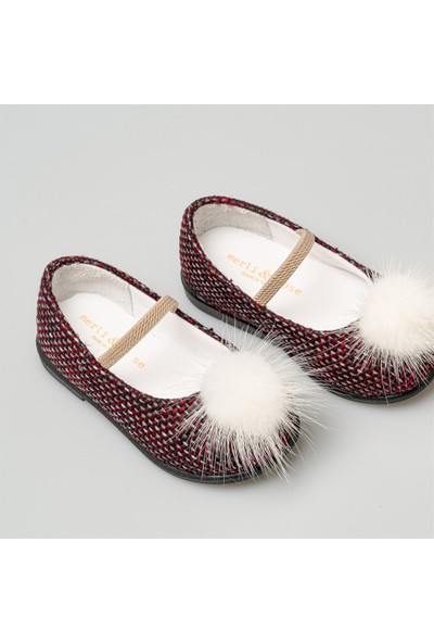 Merli&rose Ponponlu Kumaş Babet | Bordo Merli&rose Ponponlu Kumaş Babet | Bordo