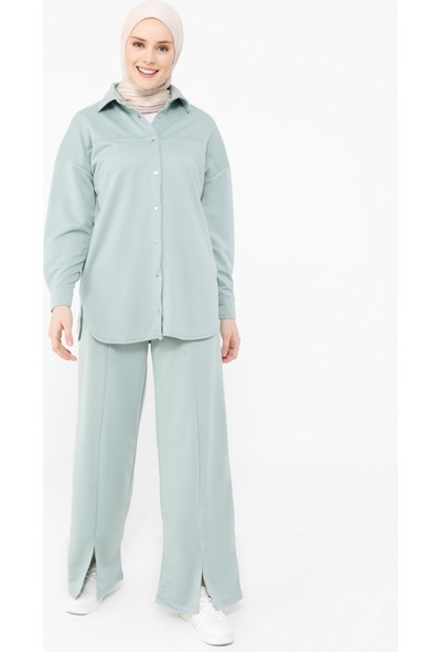 Benin Tunik&pantolon Ikili Takım - Soğuk Yeşil - Benin