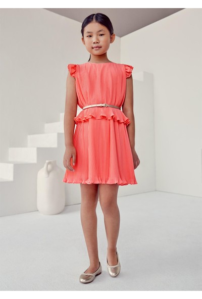 Mayoral Kız Çocuk Pileli Şık Elbise