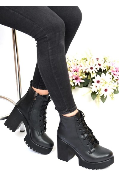 Papuç City Subaşı 10 cm Topuklu Kadın Günlük Bot