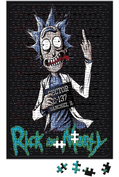 Baskı Dükkanı Rick And Morty Puzzle 240 Parça Yapboz