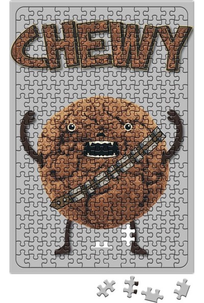 Baskı Dükkanı Çıplak Çikolatalı Kurabiye Wookiee Kurabiye Canavarı Puzzle 240 Parça Yapboz