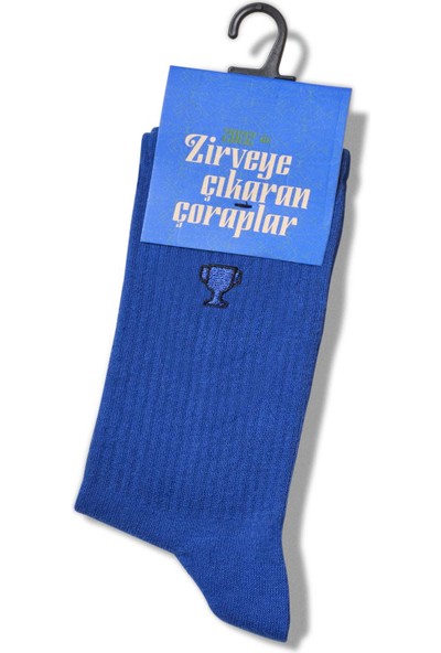 Avva Erkek Saks Nakışlı Soket Çorap A12Y8535 Avva Erkek Saks Nakışlı Soket Çorap A12Y8535