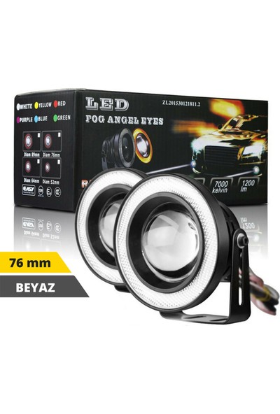 Yigi Tech Angel Ledli Sis Farı 76 mm Beyaz Yigi Tech Angel Ledli Sis Farı 76 mm Beyaz