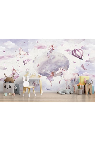 Adalı Dekor Çocuk Odası Duvar Kağıdı Uniqorn