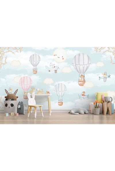 Adalı Dekor Çocuk Odası Duvar Kağıdı Balonlar