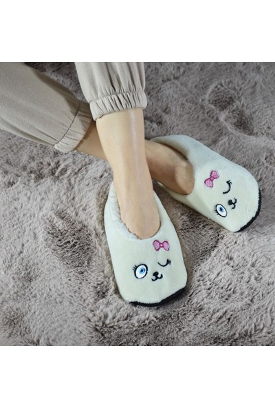 Odesa Ayakkabı Kadın Katlanabilir Peluş Ev Babeti