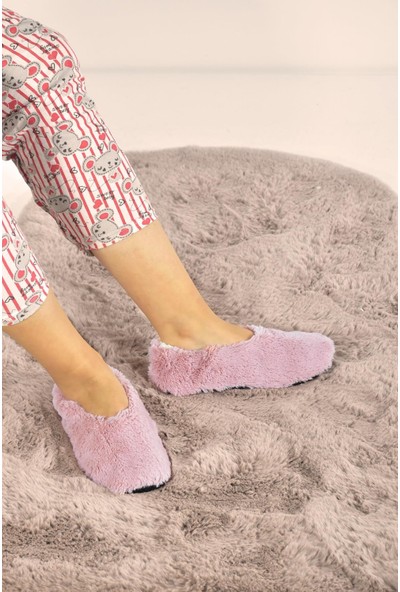 Odesa Ayakkabı Kadın Katlanabilir Peluş Ev Babeti