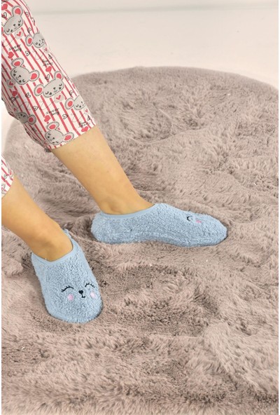 Odesa Ayakkabı Kadın Katlanabilir Peluş Ev Babeti