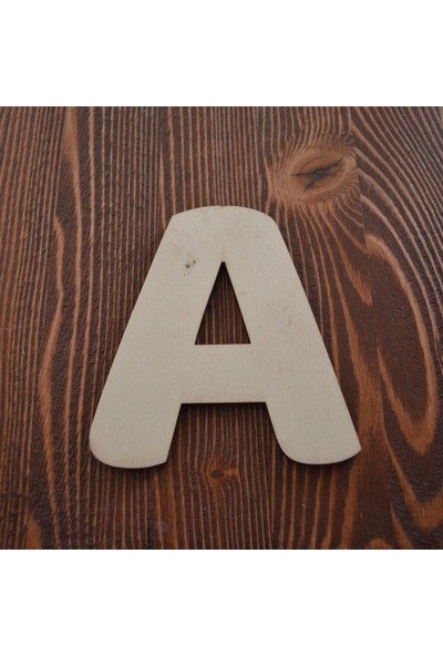 Bio Ahşap Boyanabilir Ahşap Büyük A Harfi