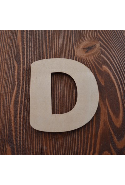 Bio Ahşap Boyanabilir Ahşap Büyük D Harfi