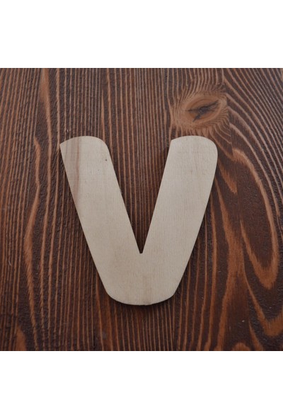 Bio Ahşap Boyanabilir Ahşap Büyük V Harfi
