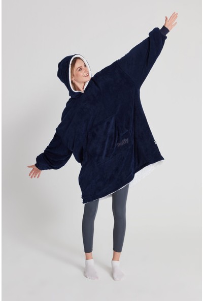 Poffy Hoodie Peluş Sweatshirt Tek Beden Çok Rahat Çift Taraflı Giyilebilir Kapşonlu Battaniye Poffy Hoodie Peluş Sweatshirt Tek Beden Çok Rahat Çift Taraflı Giyilebilir Kapşonlu Battaniye