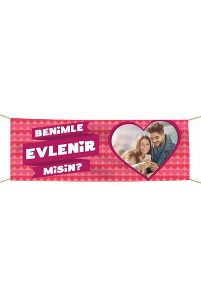 Özgüvenal Kişiye Özel Resimli Benimle Evlenir Misin? Kumaş Pankart Özgüvenal Kişiye Özel Resimli Benimle Evlenir Misin? Kumaş Pankart