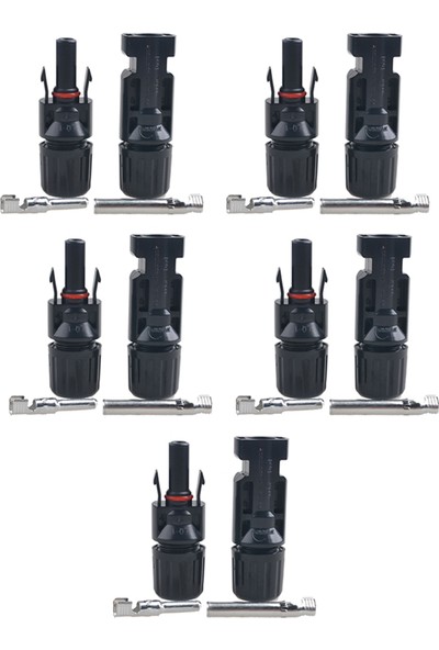 Gahome 5 Çift Erkek / Kadın Güneş Paneli Kablo Konnektörleri (Yurt Dışından)