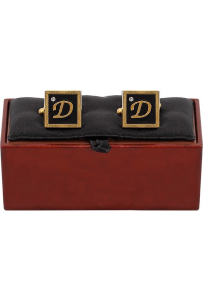 Zekupp Zekupp, Altın D Taşlı Harfli Kol Düğmesi Zekupp Zekupp, Altın D Taşlı Harfli Kol Düğmesi