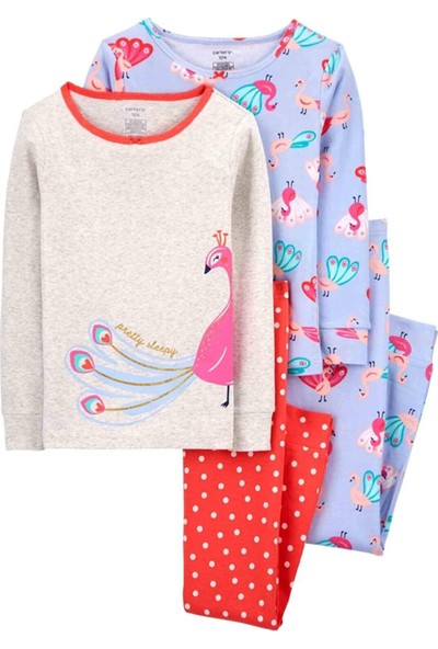 Carters Kız Çocuk 4'lü Pijama 3M526310