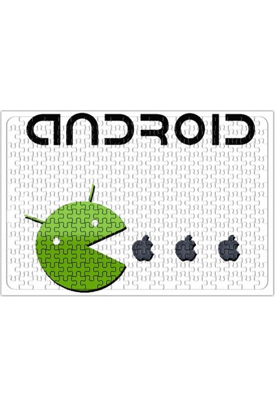 Baskı Dükkanı Android Pac Man Puzzle 240 Parça Yapboz