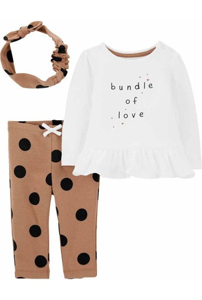 Carters Layette Kız Bebek 3'lü Set 1M754110 Carters Layette Kız Bebek 3'lü Set 1M754110