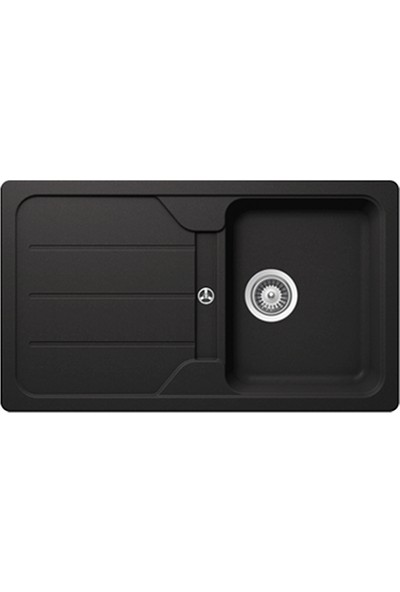 Ukinox Margareta D-100 Tek Göz Siyah Granit Eviye