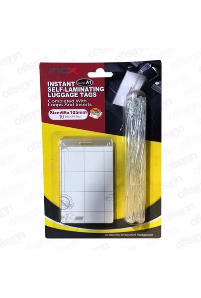 Inox Laminasyonlu Bagaj Etiketi 66x105 mm