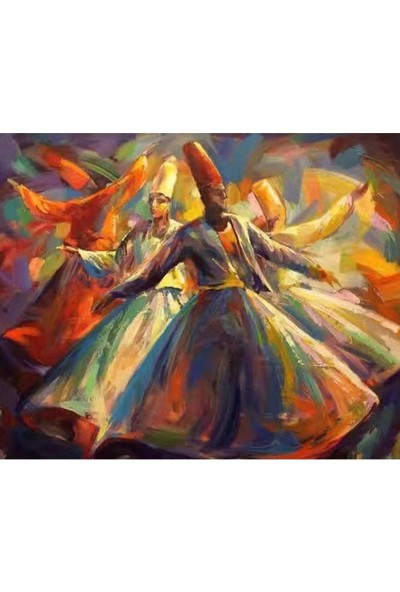 Mevlana 2 Sayılarla Boyama Seti Kasnaklı 70 x 90 cm Mevlana 2 Sayılarla Boyama Seti Kasnaklı 70 x 90 cm