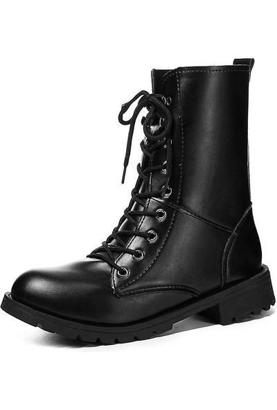 Jessieyou Mall Kadınlar İçin Pu Deri Çizmeler (Yurt Dışından)