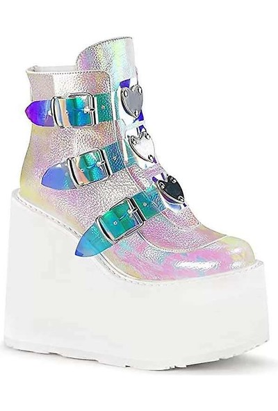 Jessieyou Mall Kadınlar İçin Pvc Kayış Çizmeler (Yurt Dışından)