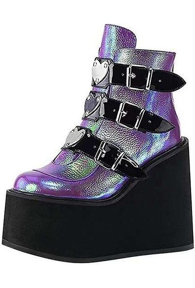 Jessieyou Mall Kadınlar İçin Pvc Kayış Çizmeler (Yurt Dışından)