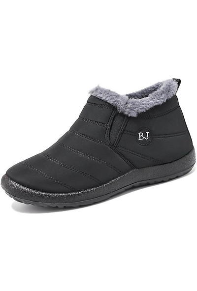 Jessieyou Mall Kadınlar Kar Botları Kış Sıcak Ayak Bileği Ayakkabı Tutun Su Geçirmez Artı Kadife Düz Çizmeler (Yurt Dışından)