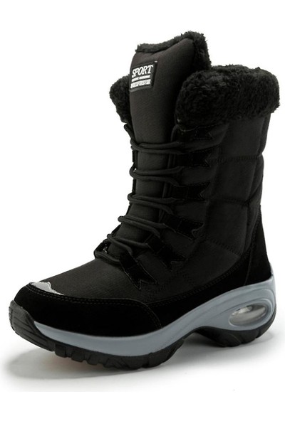 Jessieyou Mall Kadınlar İçin Ilık Su Geçirmez Orta Buzağı Kış Çizmeleri (Yurt Dışından)