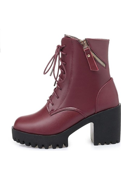 Jessieyou Mall Kadınlar İçin Hakiki Deri Doğal Yün Sıcak Çizmeler (Yurt Dışından)