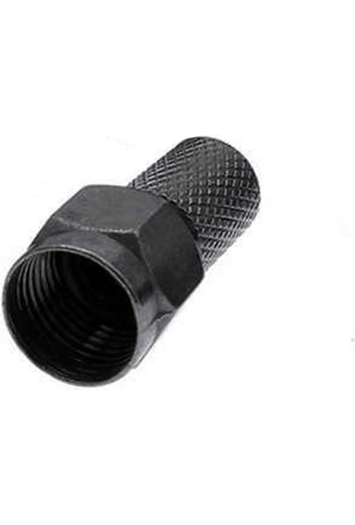 Hiremco Contalı Siyah Su Geçirmez Rg 6 F Konnektör 100 Adet