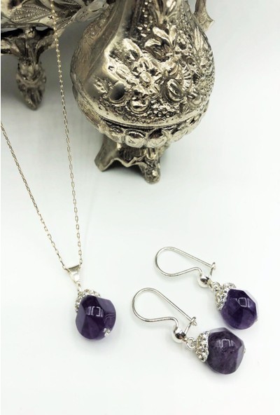 Anasons Harem Koleksiyonu Ametist Taşı El Yapımı 925 Ayar Gümüş Set GDR13 Anasons Harem Koleksiyonu Ametist Taşı El Yapımı 925 Ayar Gümüş Set GDR13