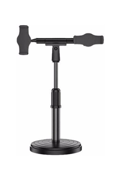 Polham Masaüstü Canlı Yayın Seti Çift Telefon Tutucu Stand Masaüstü Polham Masaüstü Canlı Yayın Seti Çift Telefon Tutucu Stand Masaüstü