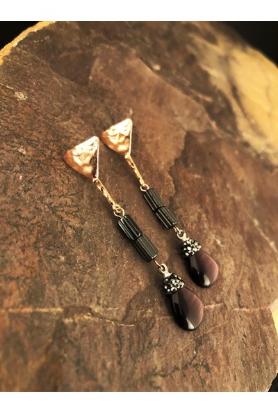 Anasons Doğaltaş Kadın Kedigözü Taşı Rose Altın Kaplama Küpe KRB436 Anasons Doğaltaş Kadın Kedigözü Taşı Rose Altın Kaplama Küpe KRB436