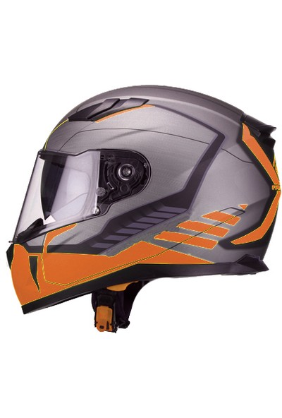 Sway Kask Full Face SW816 Road Mat Turuncu [small Beden]