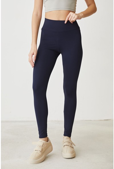 Lime Moda Geniş Korsajlı Tayt-Lacivert
