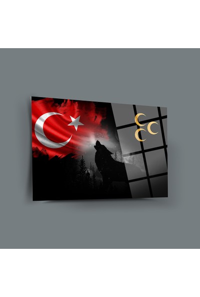 SRD Concept Bozkurt Üç Hilal Cam Tablo-Kurt Tablo