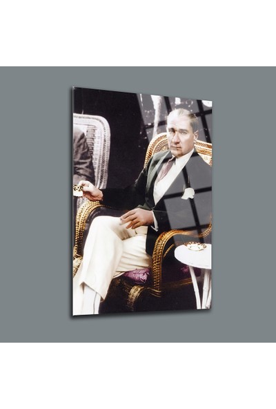 SRD Concept Atatürk 43 Cam Tablo-Atatürk Tablosu