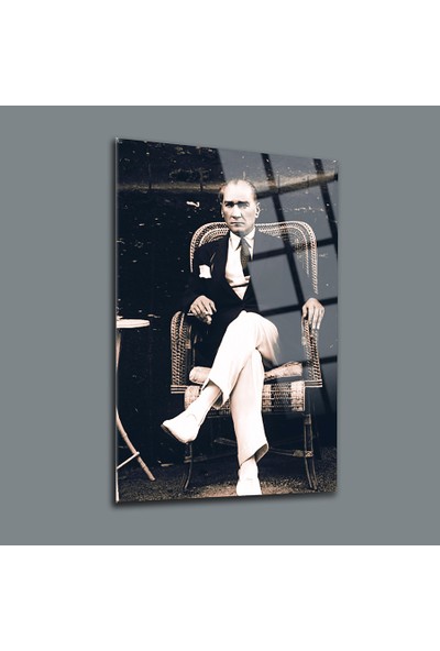 SRD Concept Atatürk 60 Cam Tablo-Atatürk Tablosu