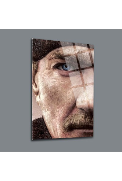 SRD Concept Atatürk 63 Cam Tablo-Atatürk Tablosu