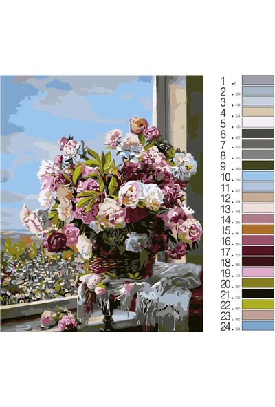 Art Tuval Sayılarla Boyama Karışık Güller 40 x 50 cm Tuval+Boyalar+Fırça Art Tuval Sayılarla Boyama Karışık Güller 40 x 50 cm Tuval+Boyalar+Fırça