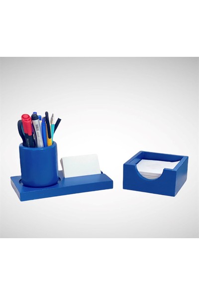 S&D Home El Yapımı Üçlü Beton Ofis Seti Kalemlik Kartvizitlik ve Bloknotluk