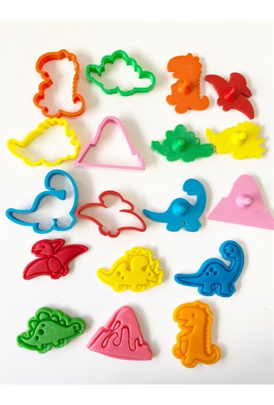 Moki Childgen Dinozorlar 3D Kalıp ve Damga Set Moki Childgen Dinozorlar 3D Kalıp ve Damga Set