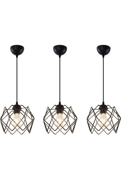 MHK Collection 3 Adet Silvano Camsız Avize One Salon,mutfak Sarkıt Avize MHK Collection 3 Adet Silvano Camsız Avize One Salon,mutfak Sarkıt Avize