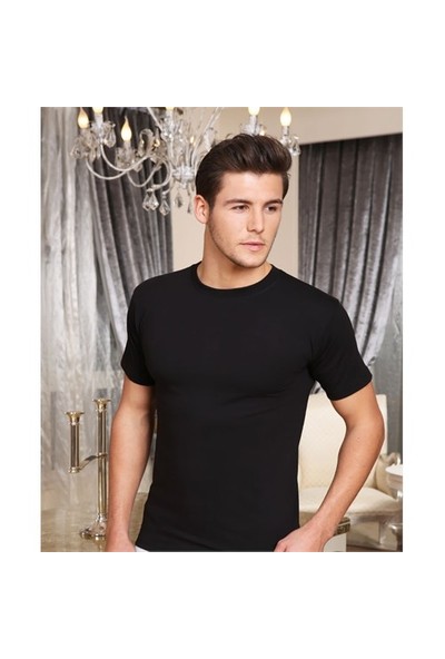 Berrak 3'Lü Paket Sıfır Yaka Erkek Fanila Siyah Berrak 3'Lü Paket Sıfır Yaka Erkek Fanila Siyah